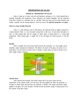 Presentaion on GLASS (properties of glass) by Luqman | PDF