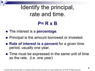 Presentaion Simple Interest.ppt | Stocks and Bonds | Personal Investing
