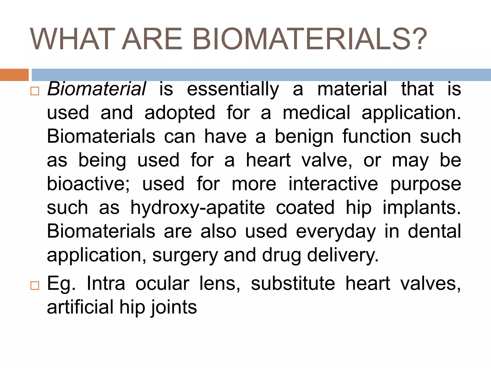 Present and future applications of biomaterials in controlled drug delivery system | PPTX