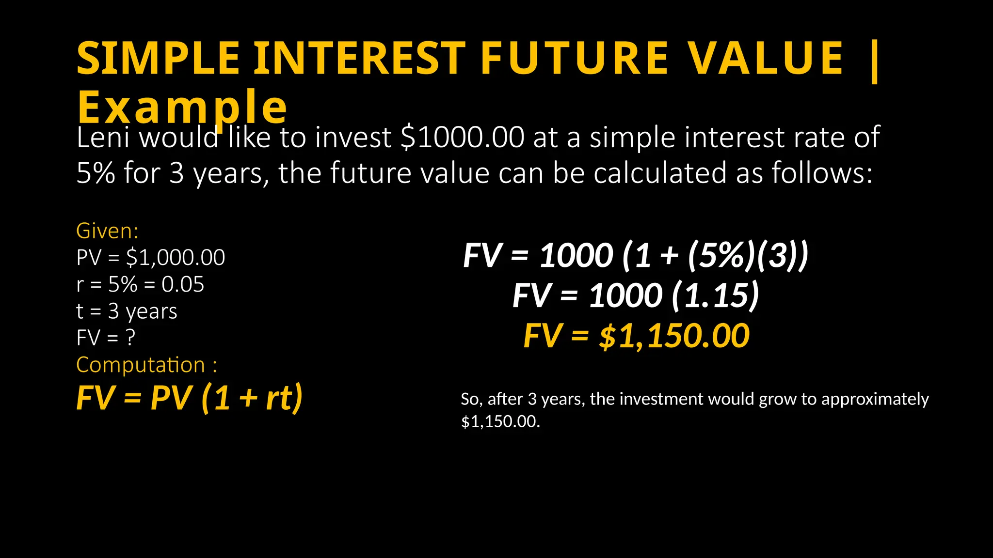 PRESENT AND FUTURE VALUE. (SIMPLE & COMPOUND INTEREST)pptx.pptx