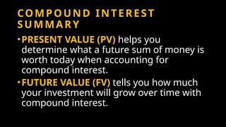 PRESENT AND FUTURE VALUE. (SIMPLE & COMPOUND INTEREST)pptx.pptx