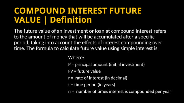PRESENT AND FUTURE VALUE. (SIMPLE & COMPOUND INTEREST)pptx.pptx