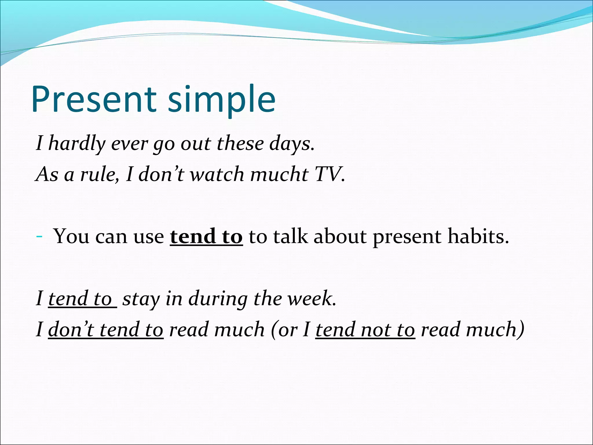 Present and past habits | PPT