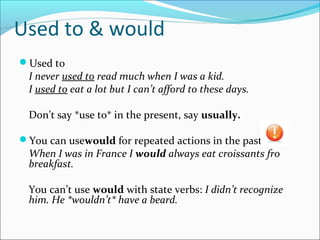 Present and past habits | PPT