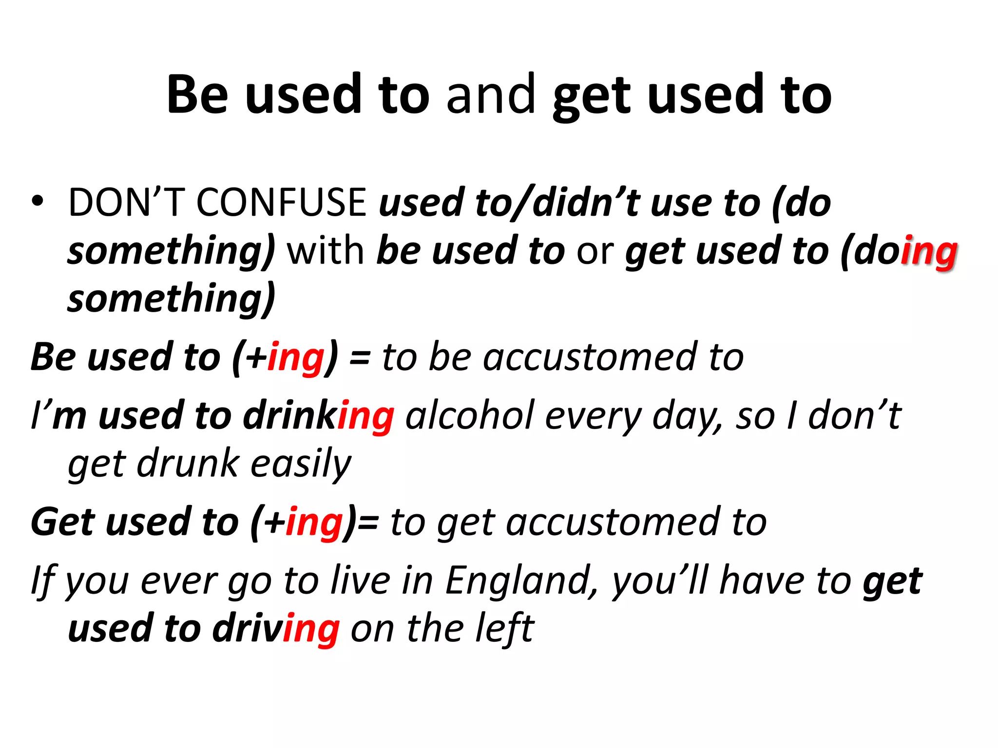 Present and past habits | PPTX