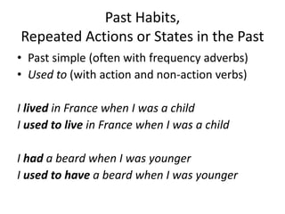 Present and past habits | PPTX