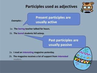 Present and past participle as adjective new.. | PPT
