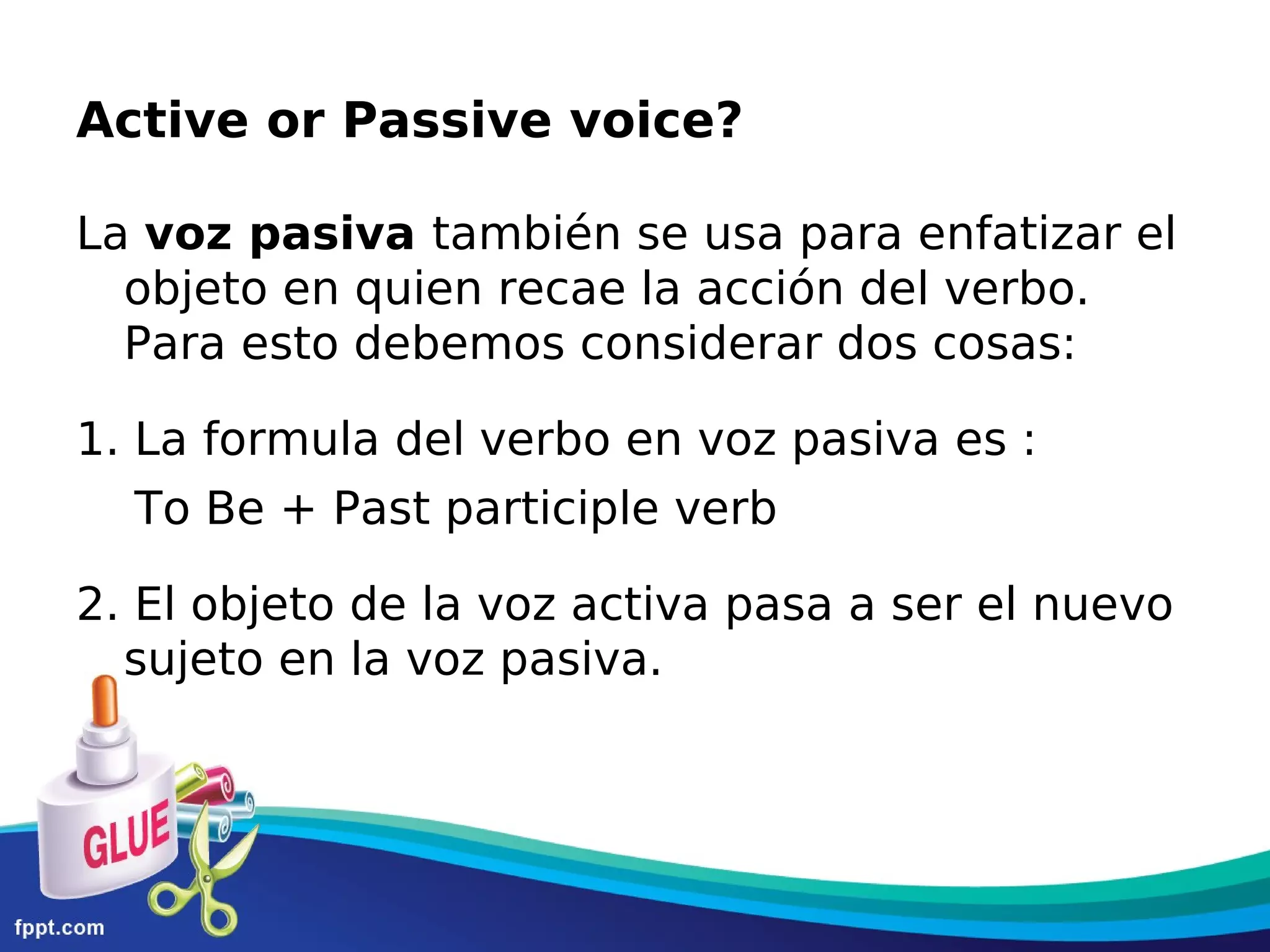 Present and Past Passive Voice for kids | PPT