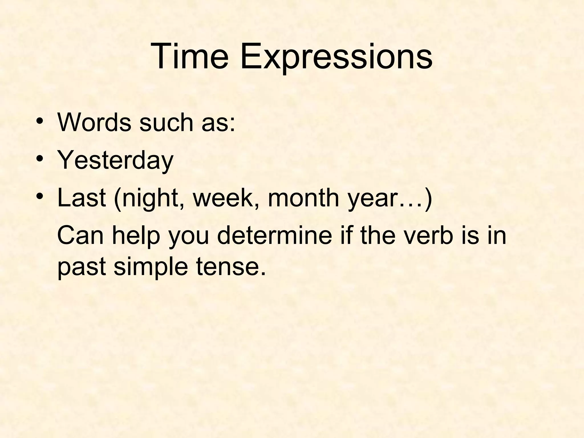 Present and past simple tense | PPT