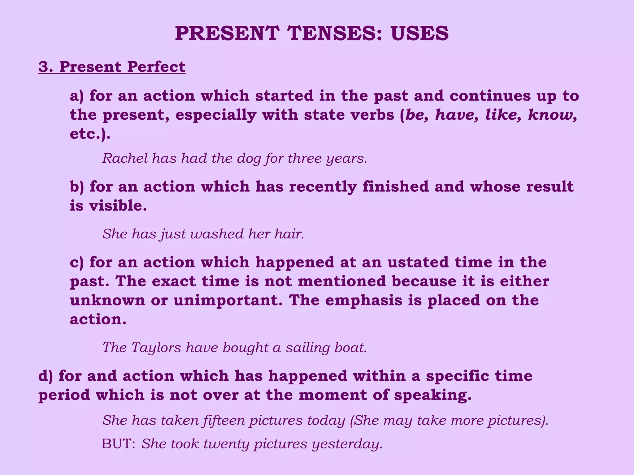 Present and past tenses | PPT