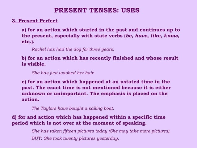 Present and past tenses | PPT