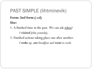Present and past tenses | PPT