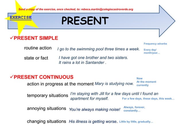 English present and past tenses revision | PPSX