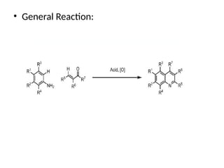 Advance organic chemistry 1 ; Doebner Miller reaction | PPTX