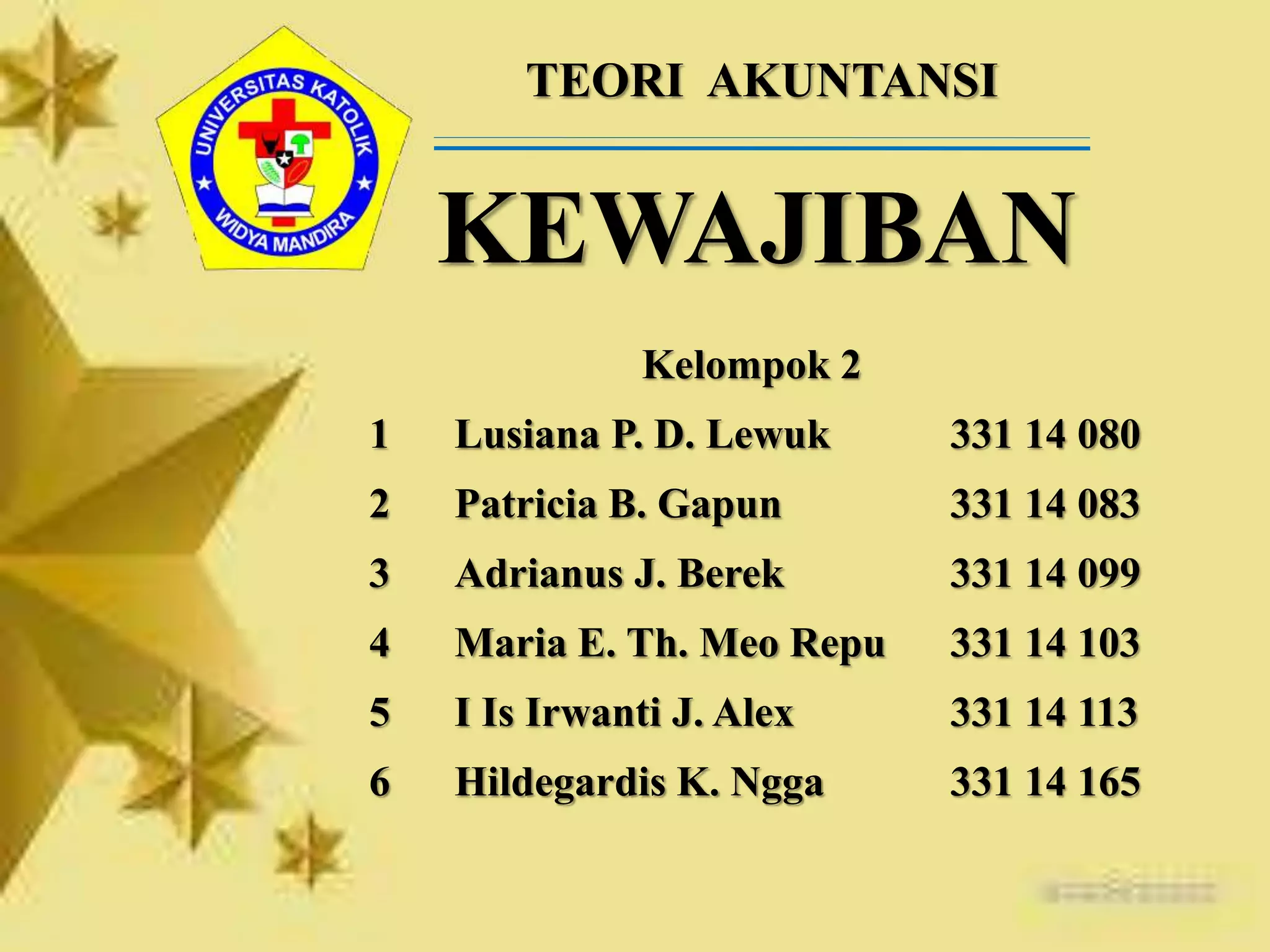 TEORI AKUNTANSI KEWAJIBAN | PPTX