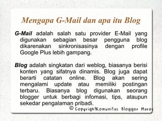 Presentase Tutorial Blog dan Email | PPT