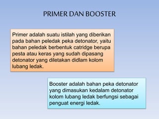 Primer, booster dan alat pemicu peledakan. OBEL MINE'13 UNIPA | PPTX