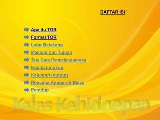 DASAR PENYUSUNAN TOR | PPTX