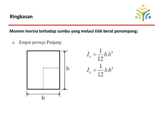 Presentasi - 09 Analisis Kekuatan Statis Tertentu_dasar_momen inertia ...