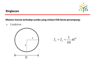 Presentasi - 09 Analisis Kekuatan Statis Tertentu_dasar_momen inertia ...