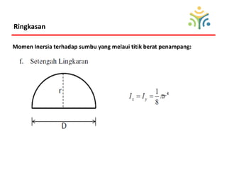 Presentasi - 09 Analisis Kekuatan Statis Tertentu_dasar_momen inertia ...