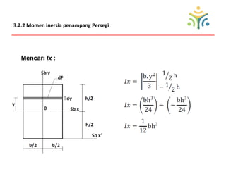 Presentasi - 09 Analisis Kekuatan Statis Tertentu_dasar_momen inertia ...