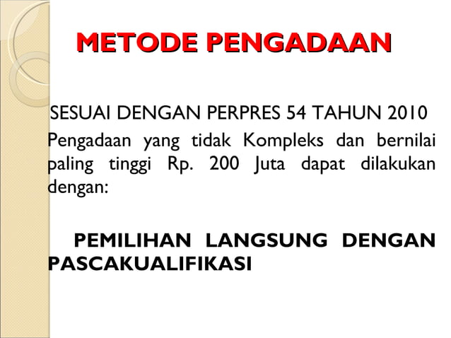Penjelasan Pekerjaan (Aanwijzing) | PPT