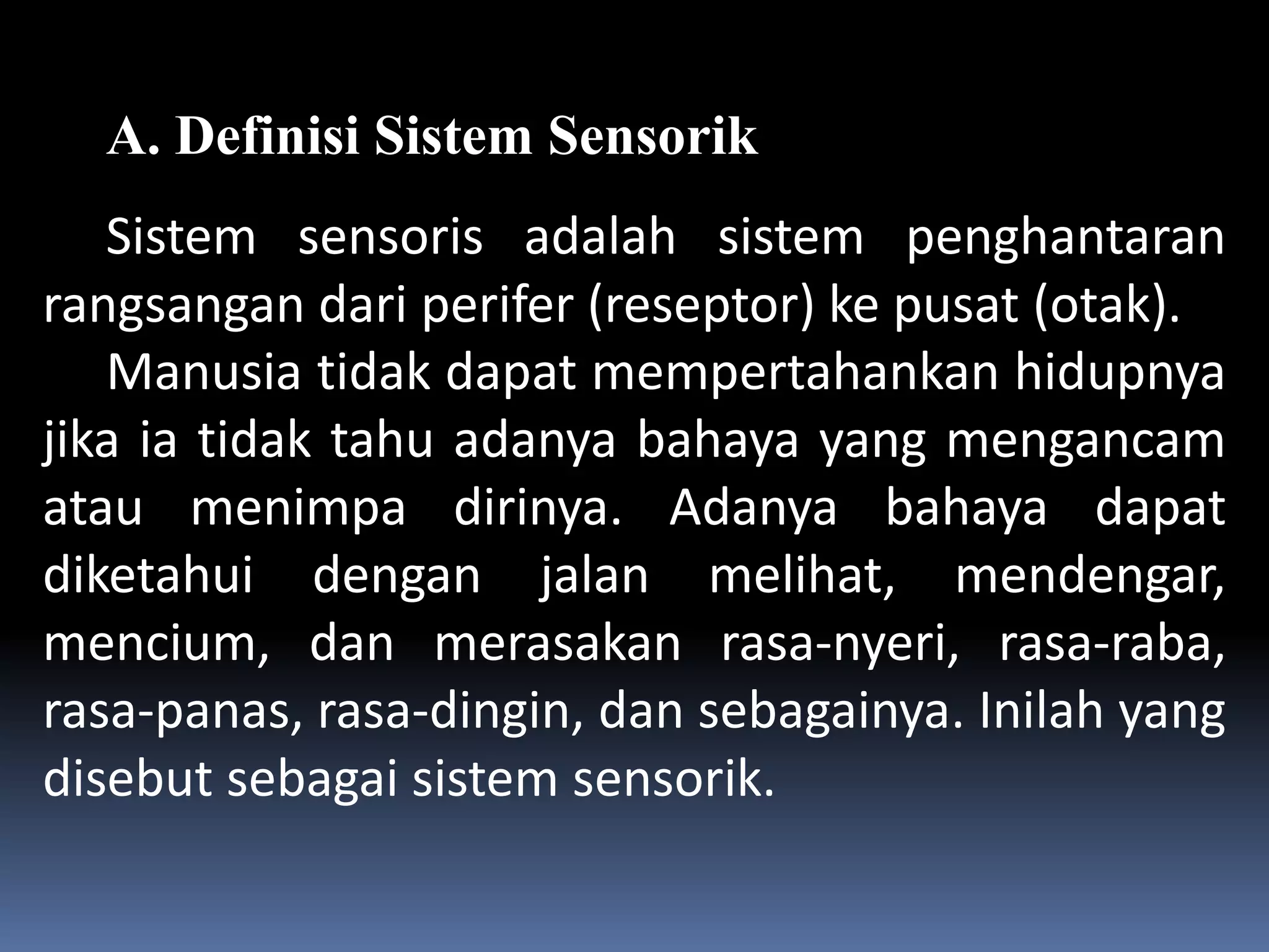 Anatomi Sistem Sensorik | PPTX