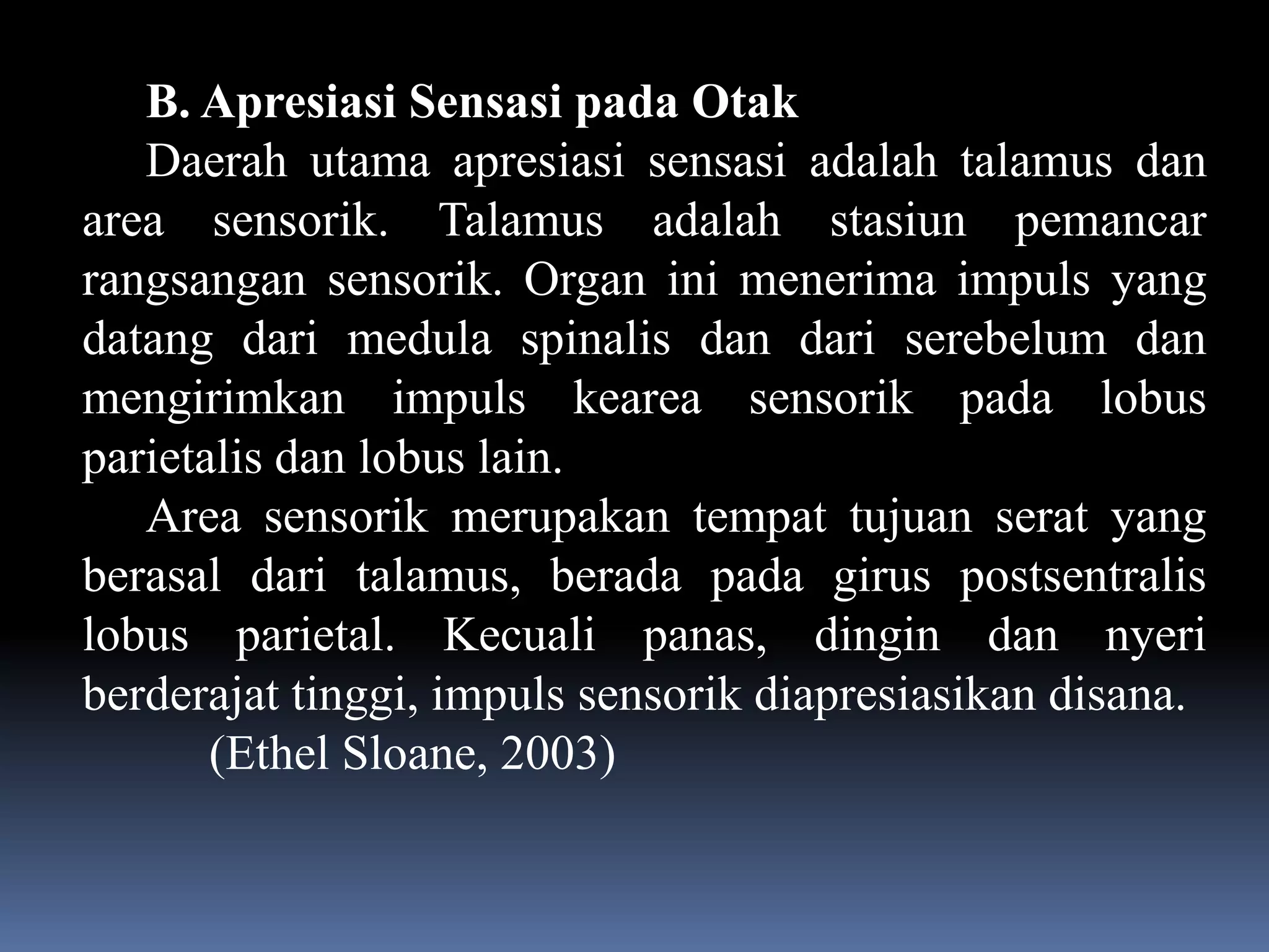 Anatomi Sistem Sensorik | PPTX