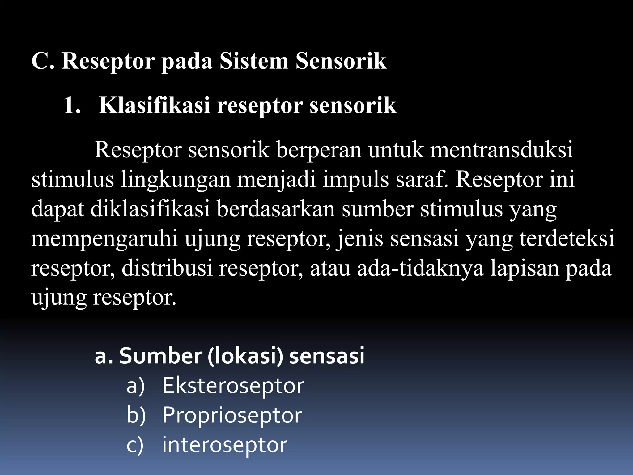 Anatomi Sistem Sensorik | PPTX