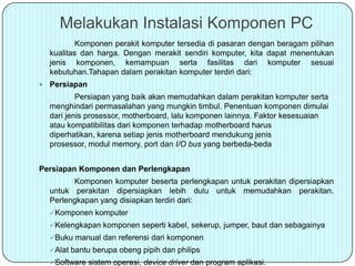 Merakit Personal Komputer | PPTX