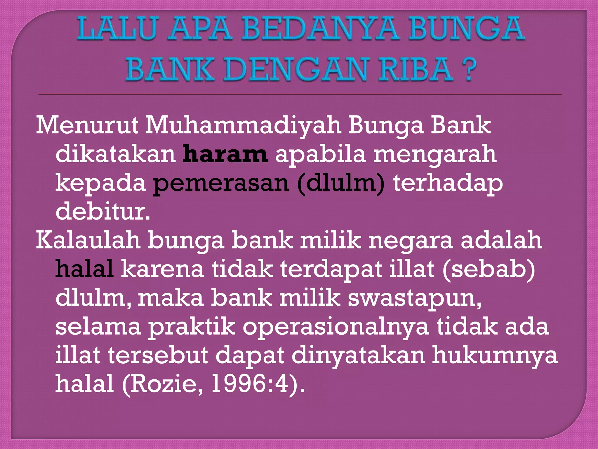 PERBEDAAN RIBA DENGAN BUNGA | PPTX