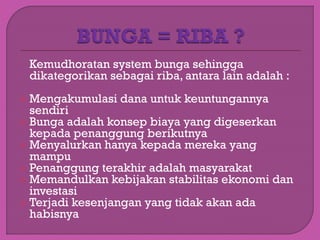 PERBEDAAN RIBA DENGAN BUNGA | PPTX