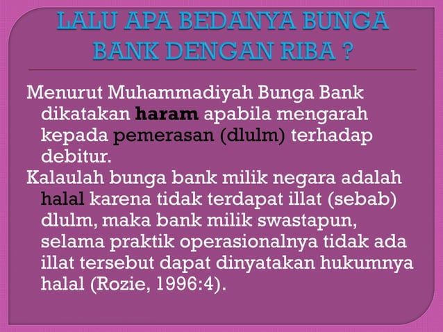 PERBEDAAN RIBA DENGAN BUNGA | PPTX