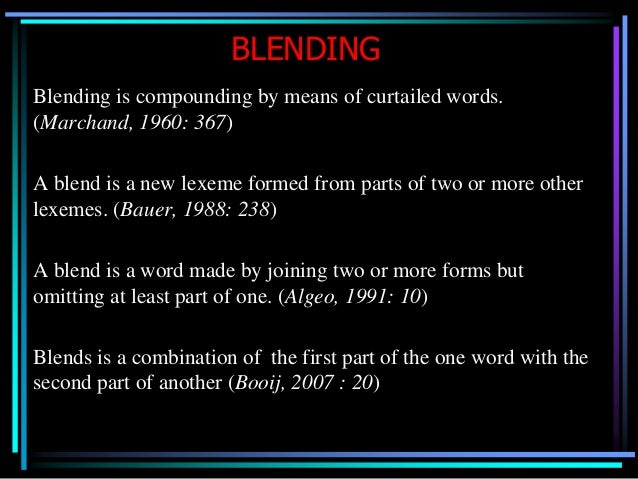 Blending and Compounding
