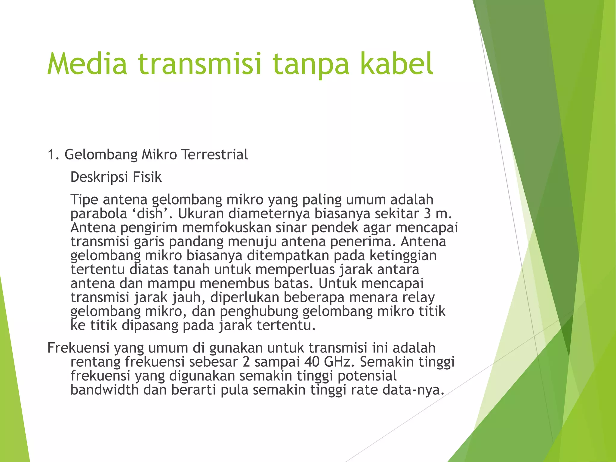Media Transmisi Data Kabel Dan Nirkabel | PPTX