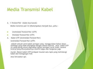 Media Transmisi Data Kabel Dan Nirkabel | PPTX