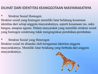 BENTUK DAN STRUKTUR STRATIFIKASI SOSIAL | PPTX
