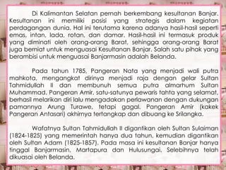 Perang Banjar-Perlawanan Rakyat Palembang | PPTX