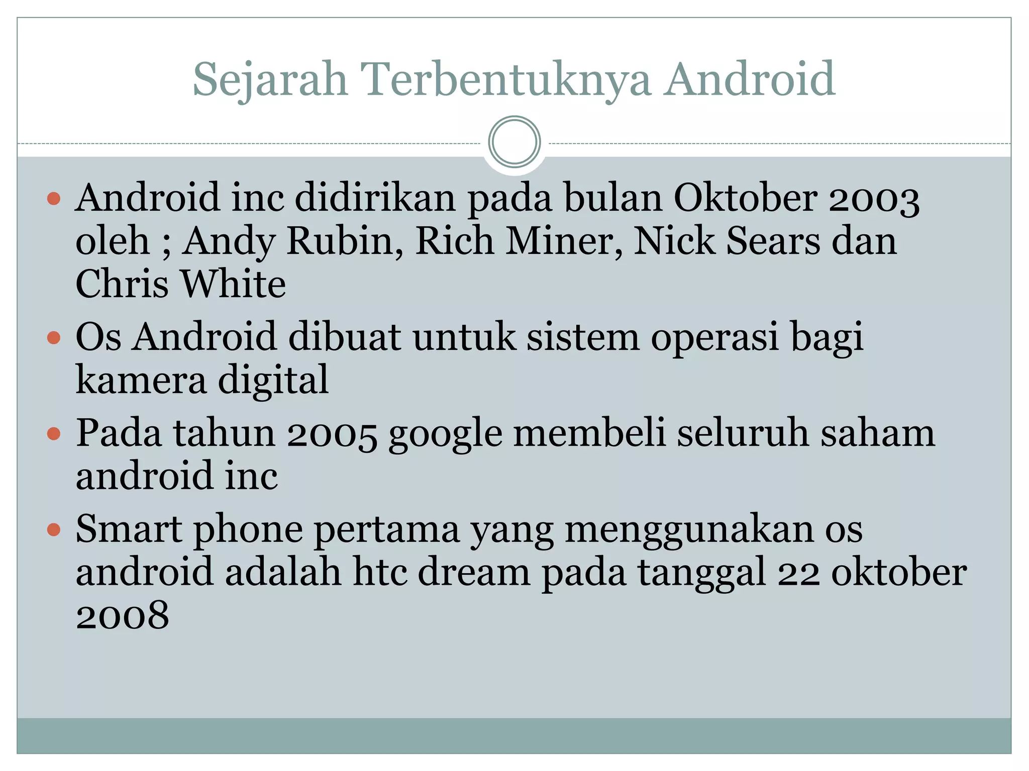 Sistem Operasi Android | PPTX