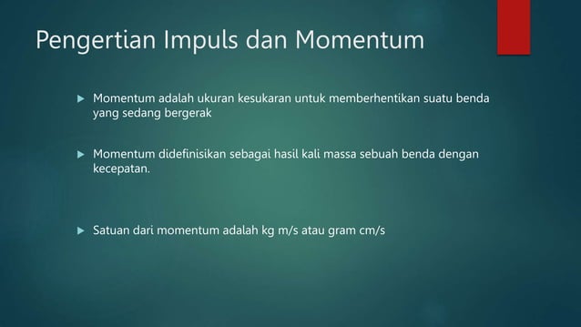 Presentasi fisika dasar impuls dan momentum.ppt