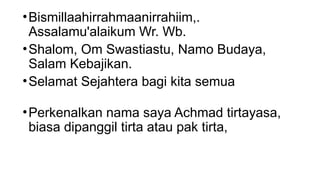 Om swastiastu namo budaya salam kebajingan | PPT