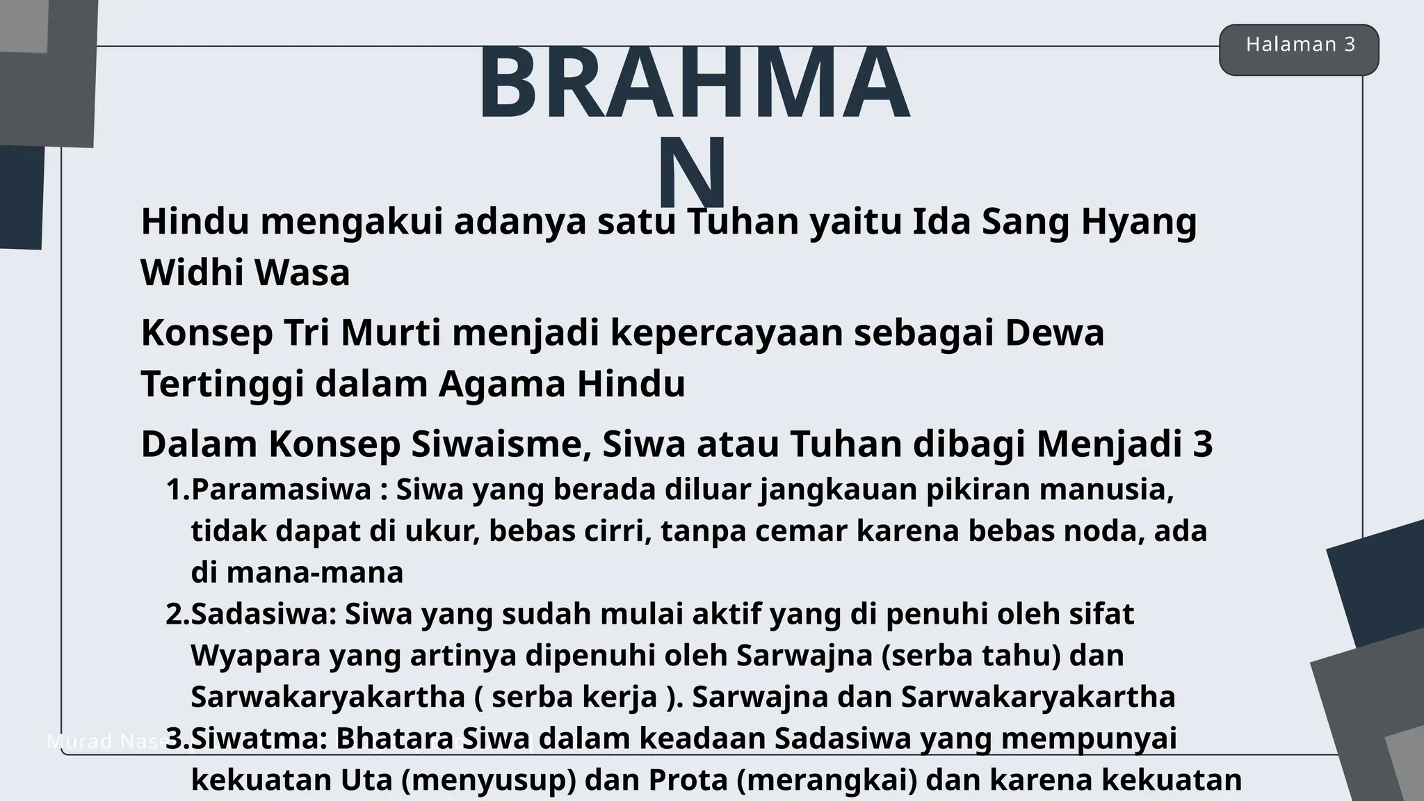 Brahma Widya adalah Pengertian tentang Teologi Agama Hindu | PPTX