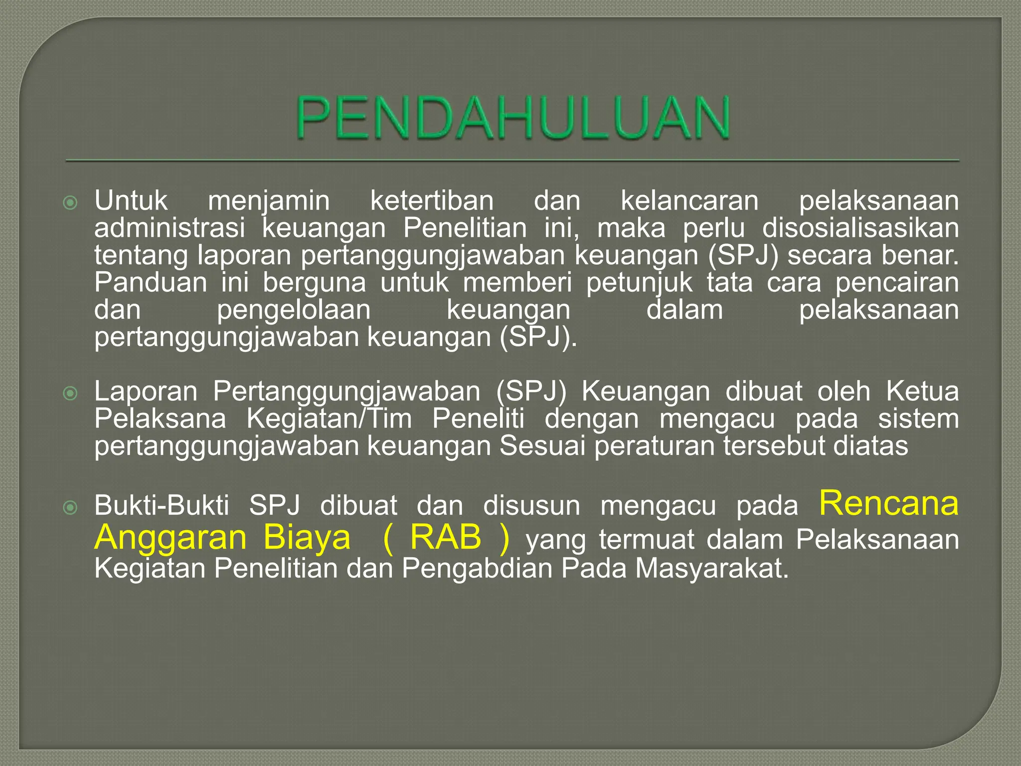 Presentasi teknik menyusun rab dalam suatu | PPTX