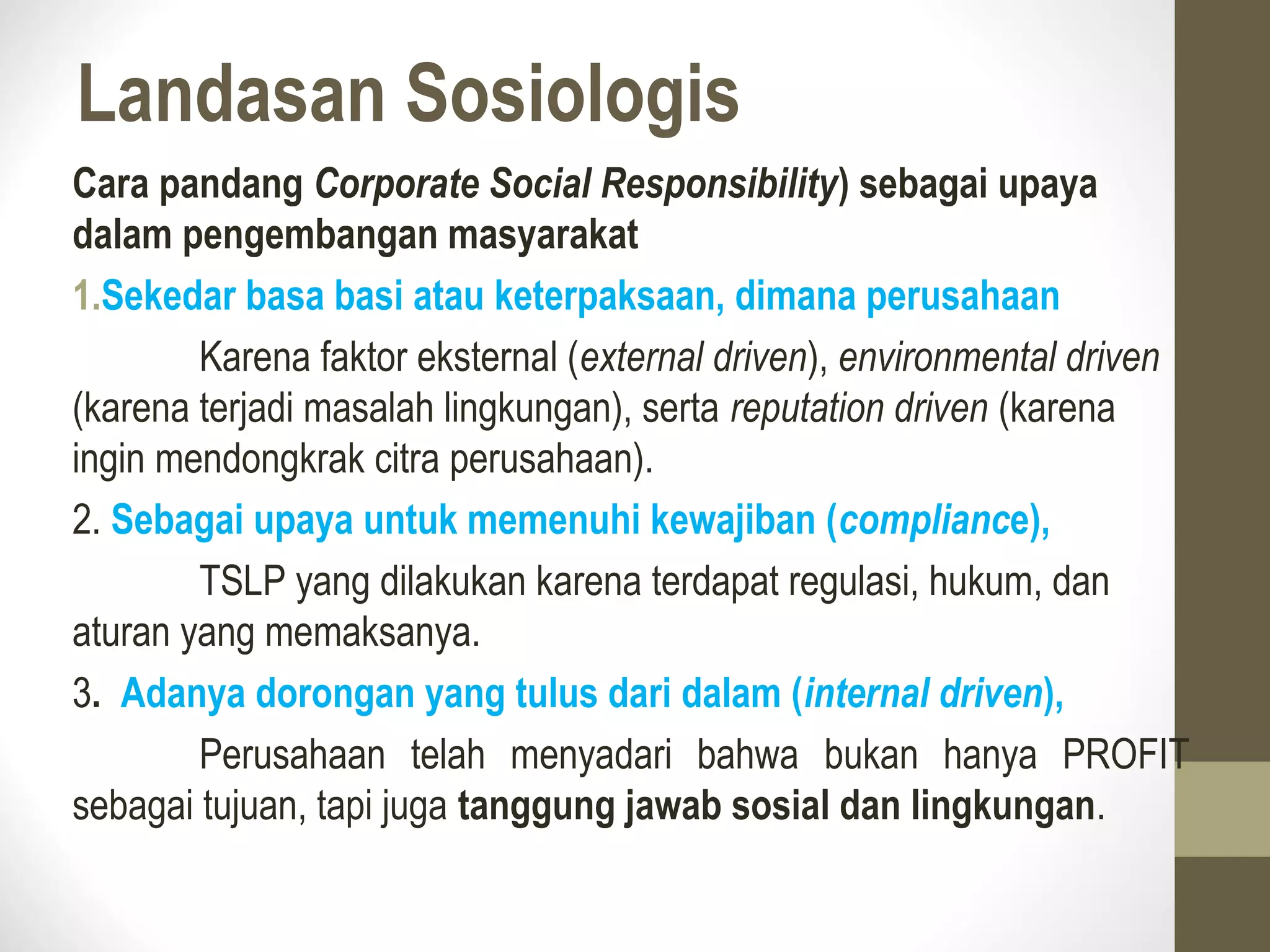 Presentasi csr 20 april 2013 | PPT