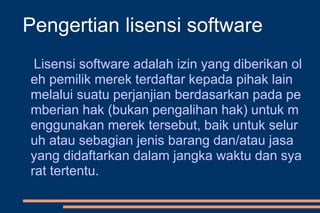 presentasi-lisensi-software-sistem-komputer | PPT
