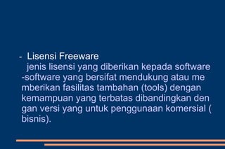 presentasi-lisensi-software-sistem-komputer | PPT