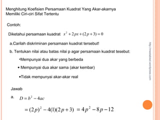 Presentasi matematika-kelas-x-persamaan-kuadrat | PPT