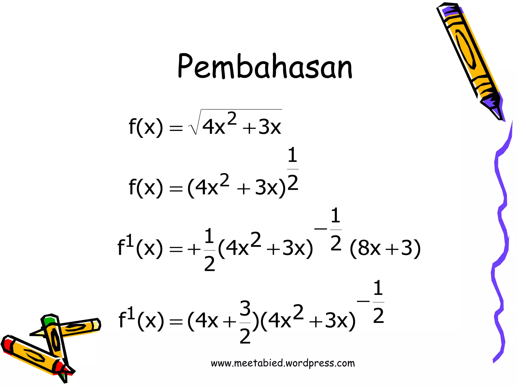 Presentasi matematika-kelas-xii-turunan | PPT