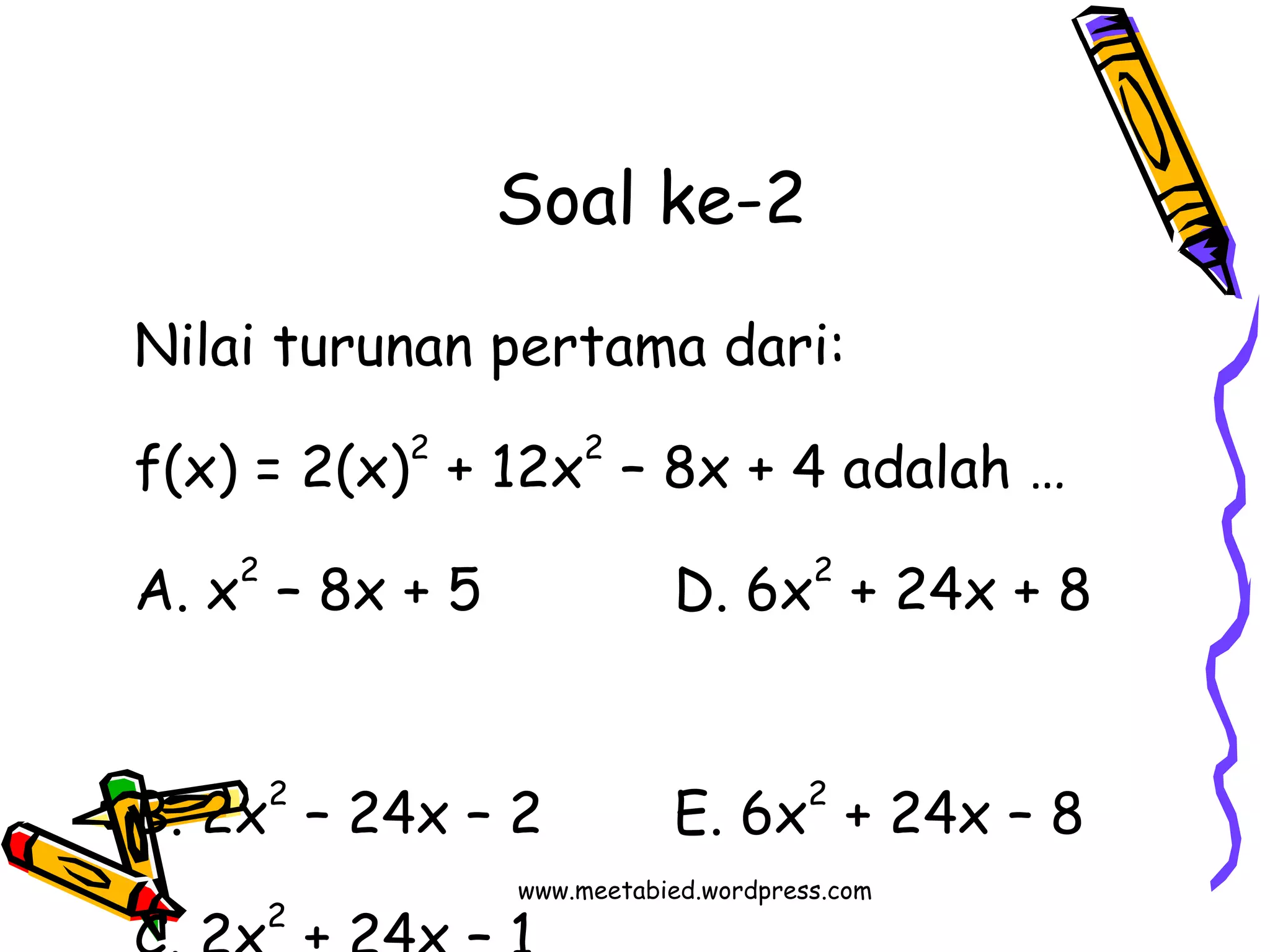 Presentasi matematika-kelas-xii-turunan | PPT